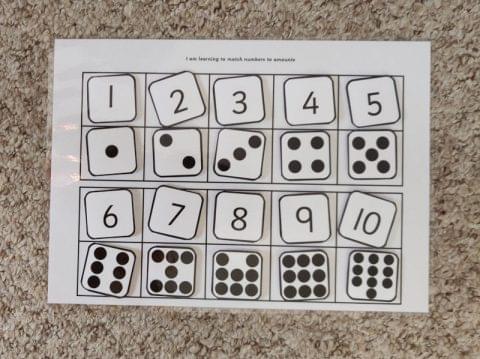 I am learning to match numbers and dice faces - Breen Educational Resources